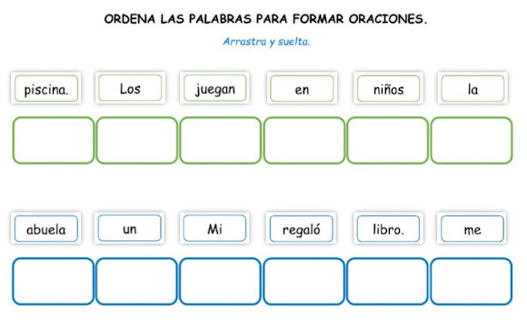 SEGUNDO DIVERTIDO: ORDENA LAS PALABRAS
