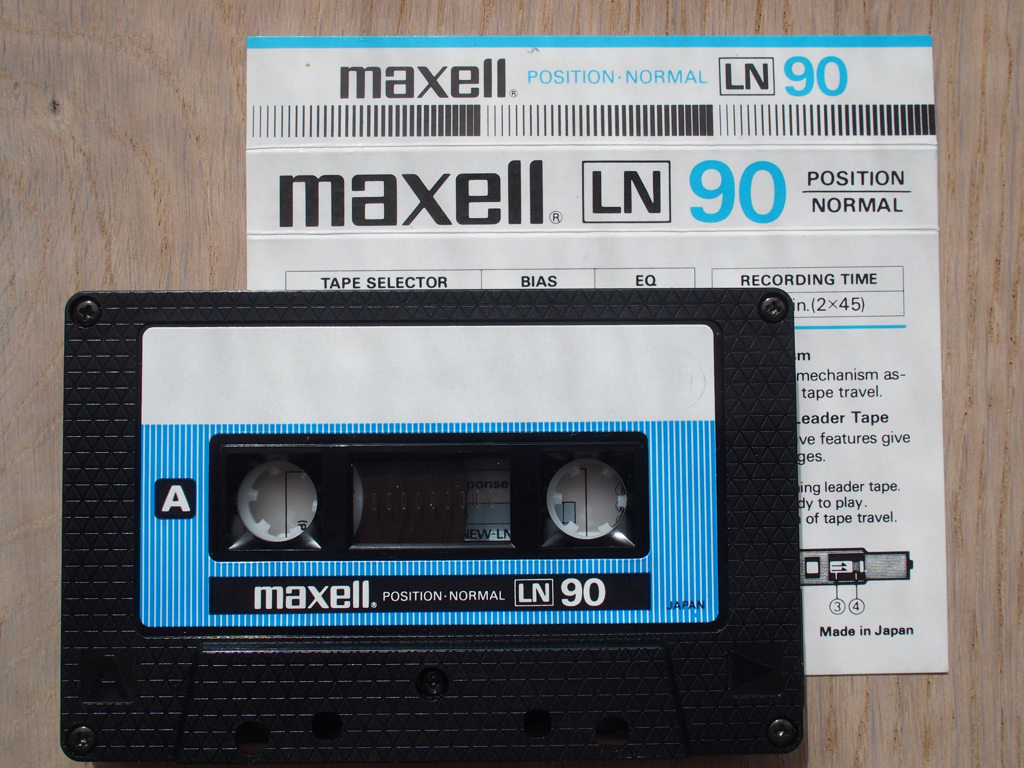 Audiochrome: Cassette tape measurements: Maxell UL, UR, LN, S-LN