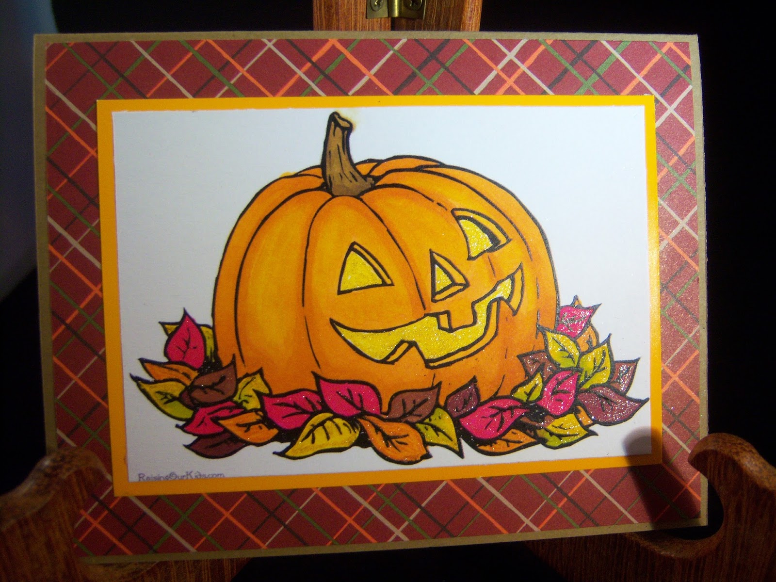 Scrap-n-Sew Granny: Happy Halloween Pumpkin Card