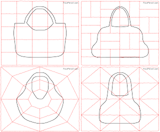 Four grid: Free printable Pouch grid line drawing worksheet/activity ...