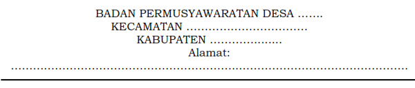 Surat permohonan pergantian pimpinan BPD - Edukasi BPD dan DESA