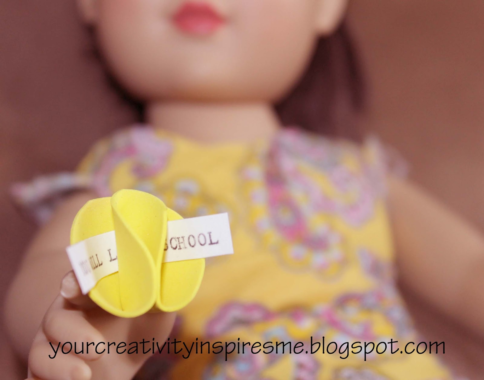 Your Creativity Inspires Me: DIY Doll Fortune Cookies Your Creativity Inspires Me: DIY Doll Fortune Cookies
