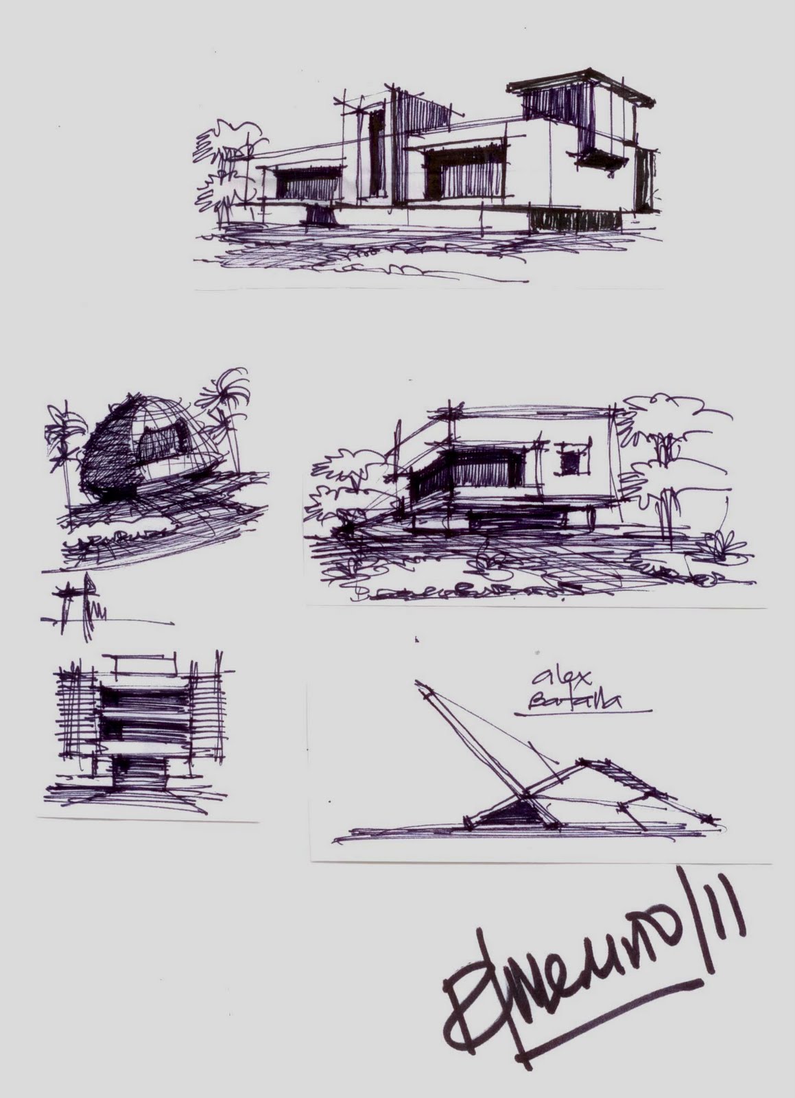 BOCETOS ARQUITECTONICOS