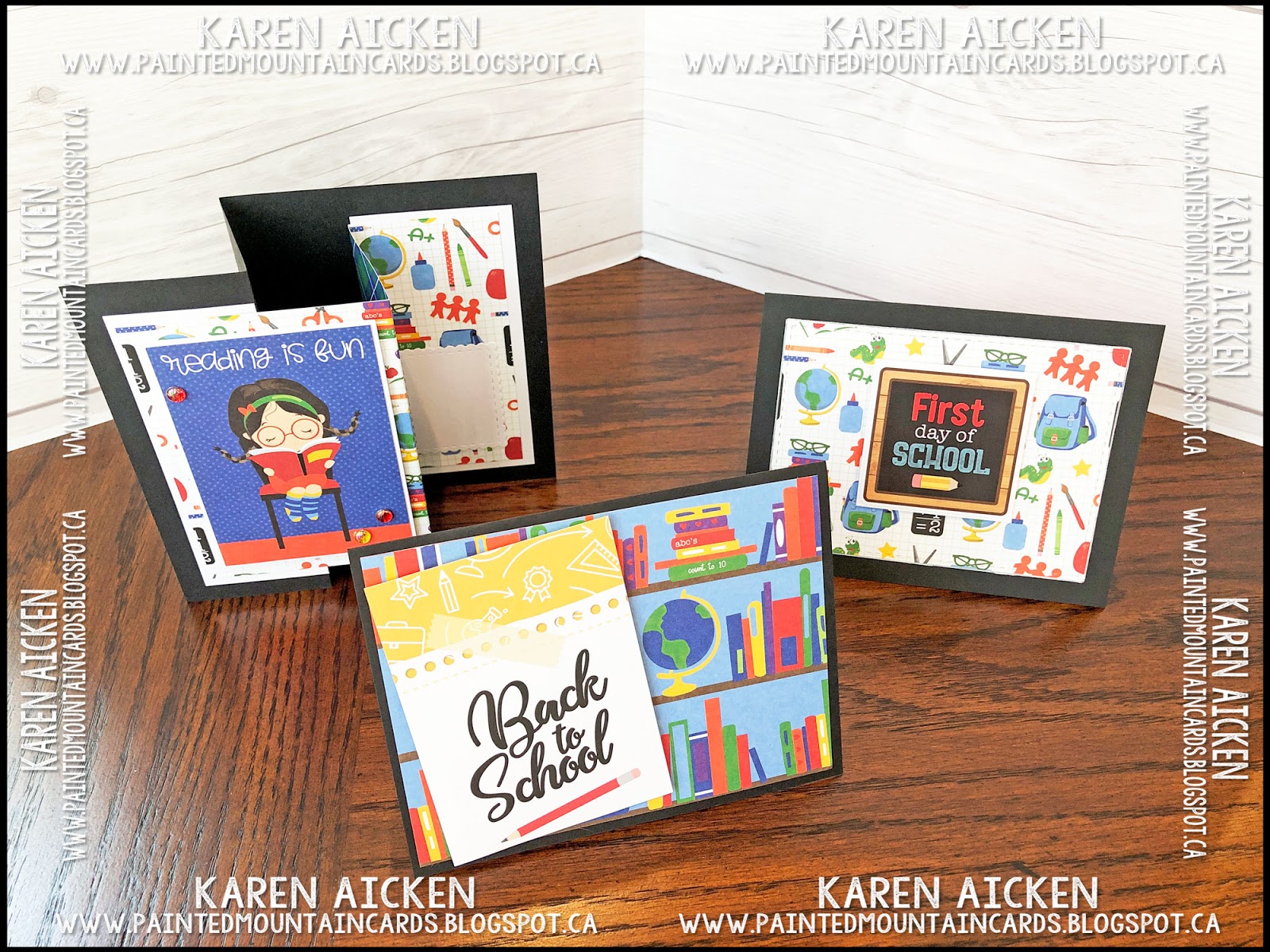 Painted Mountain Cards: Three "Back To School" Cards