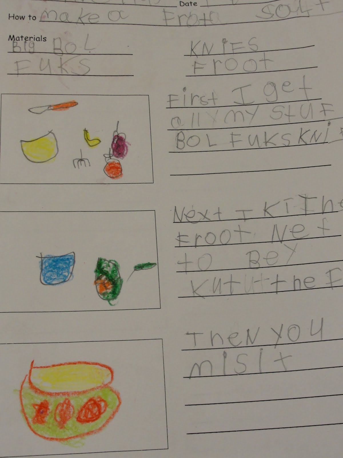 We Are Wild About Learning: How to make a fruit salad...