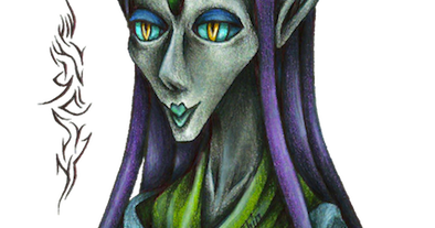 Zipou-shin: DnD character design : Drow Oracle