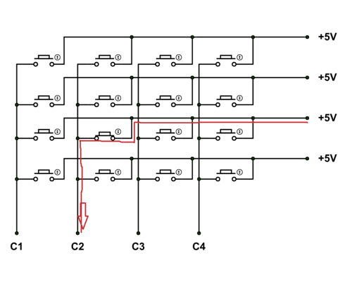 Interfacing 4x4 Matrix Keypad with Arduino Uno