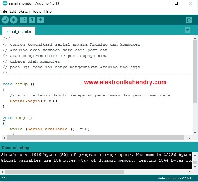 Arduino Part 4 Komunikasi Serial Dengan Pc Elektronika Hendry