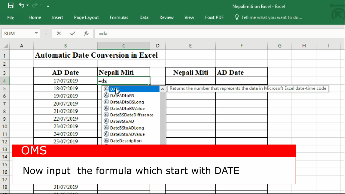 Nepali miti on Excel [100% free 100% working]