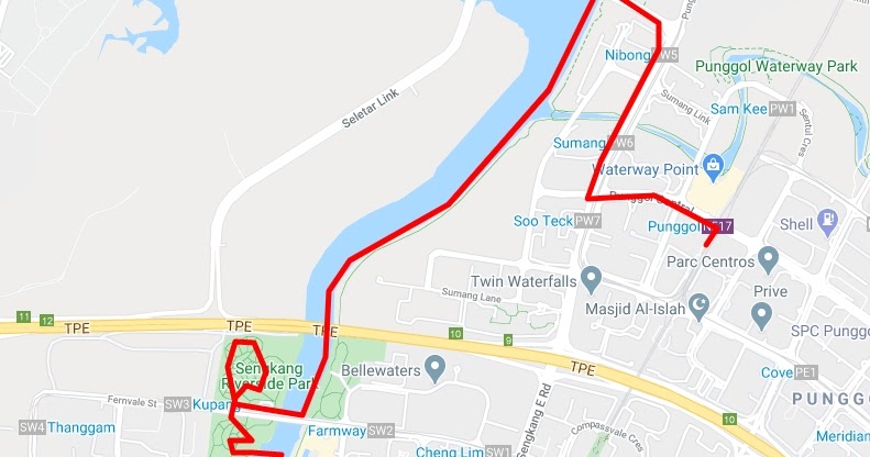 Singapore Walking Routes: Punggol Park Connector - from Buangkok to Punggol