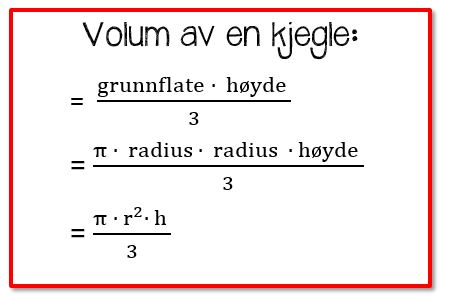 Matematikkens Verden: Overflate og volum av kjegle