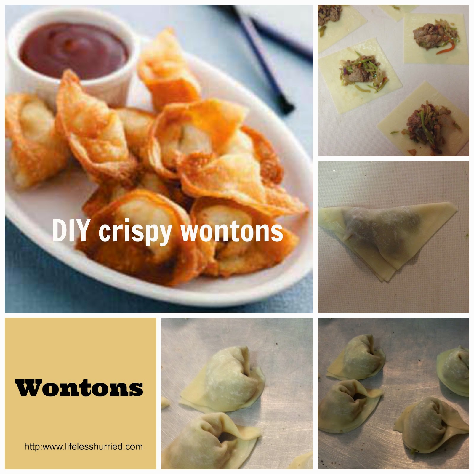 Life less hurried, living in the slow lane: Making wontons