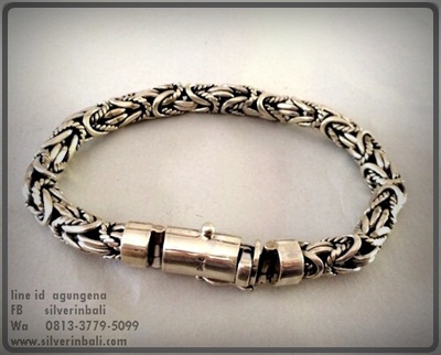 perhiasan aksesoris cowok gelang cowok gelang perak bali borobudur ...