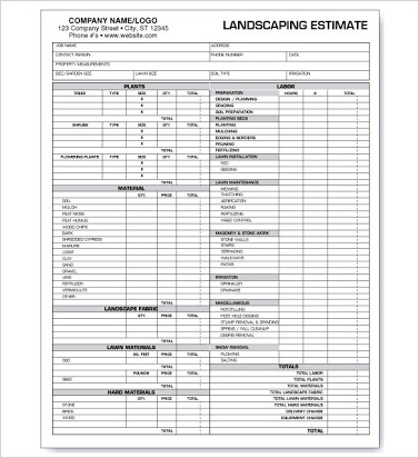 Free Handyman Estimate Forms - Invoice Template
