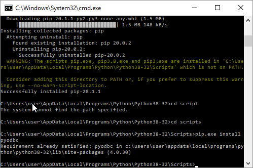 Python Notes: Managing Database-SQL Server with Python