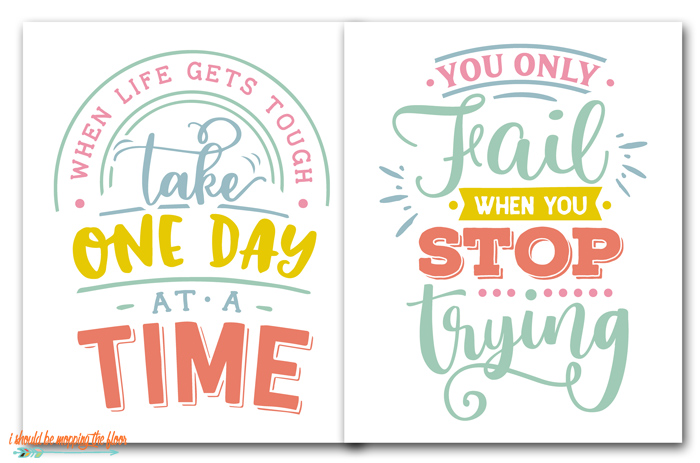 Free Printable Inspirational Quotes | i should be mopping the floor