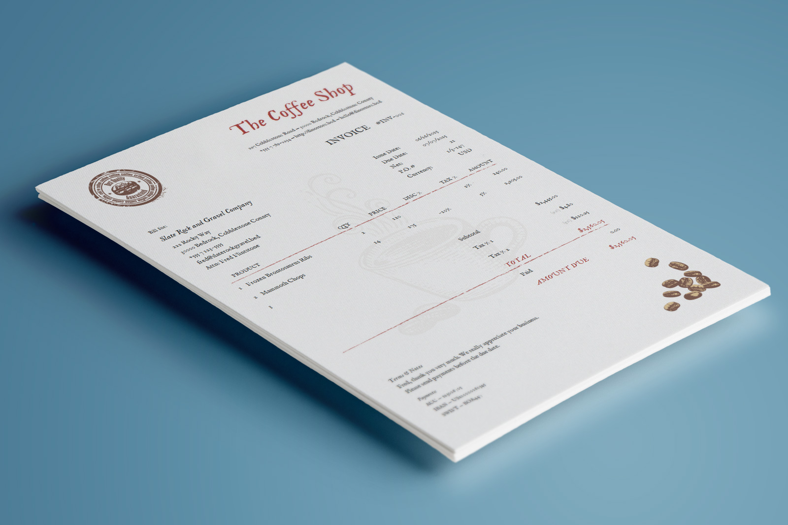 Beautiful Invoice Design - Invoice Template