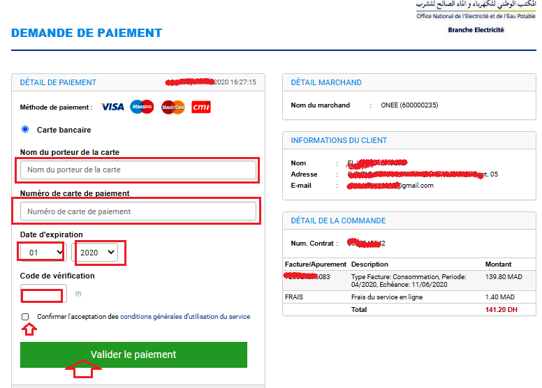 Paiement facture lydec --- ICI
