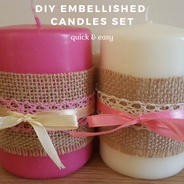 DIY embellished candles set |Keeping it Real
