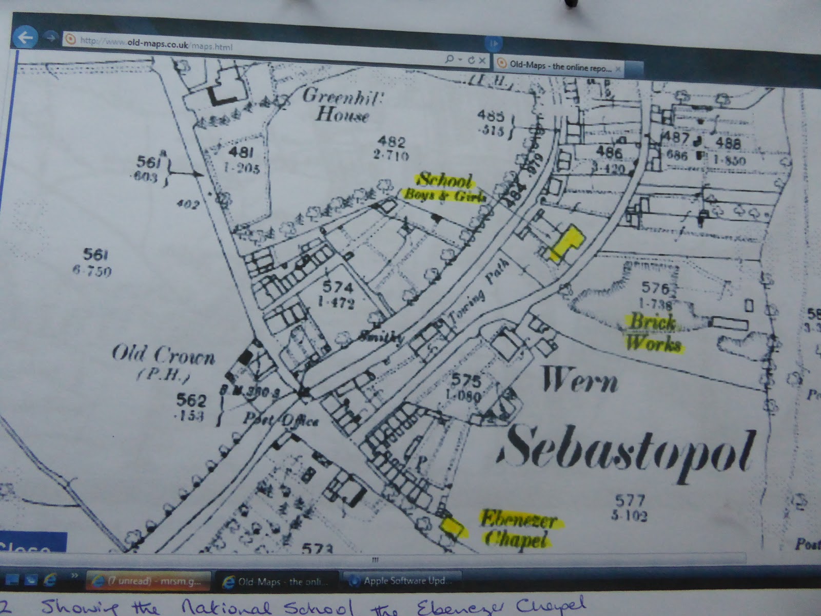 Sebastopol National School: Maps Showing Early Sebastopol Village