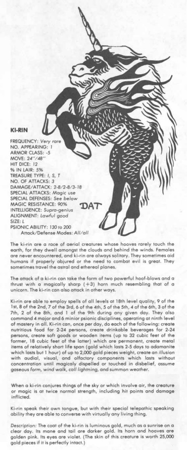 The Tao of D&D: Ki-rin and Bear It