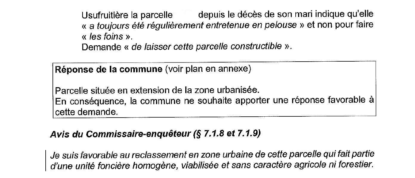 LA VIGIE DU CONSEIL: PLU : avis favorable mais des réserves significatives