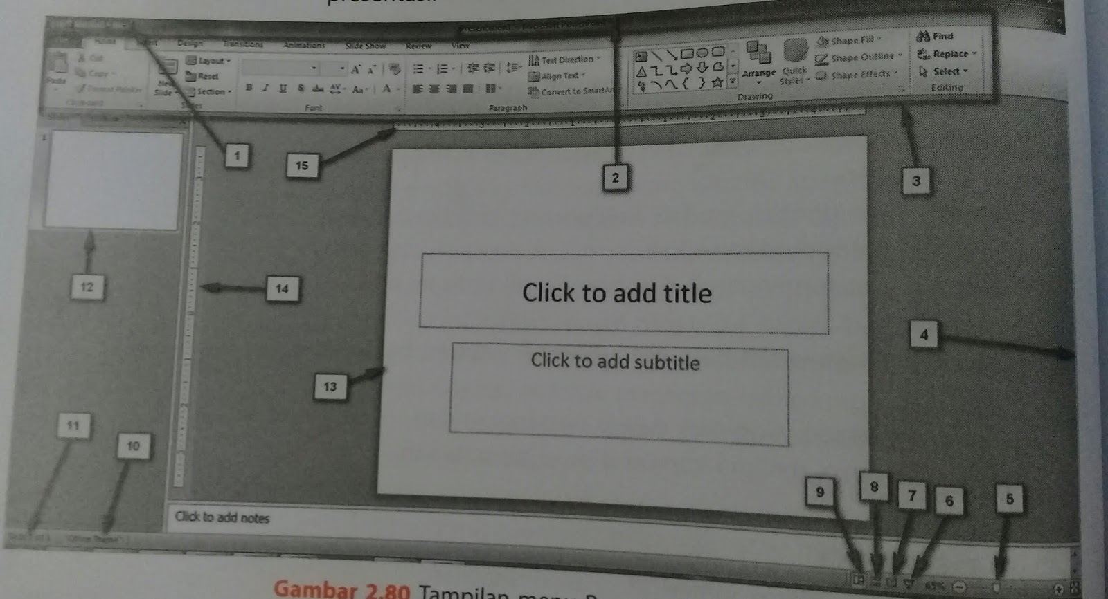 tampilan menu PowerPiont