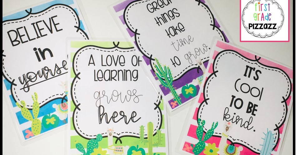 llama classroom theme - first grade pizzazz