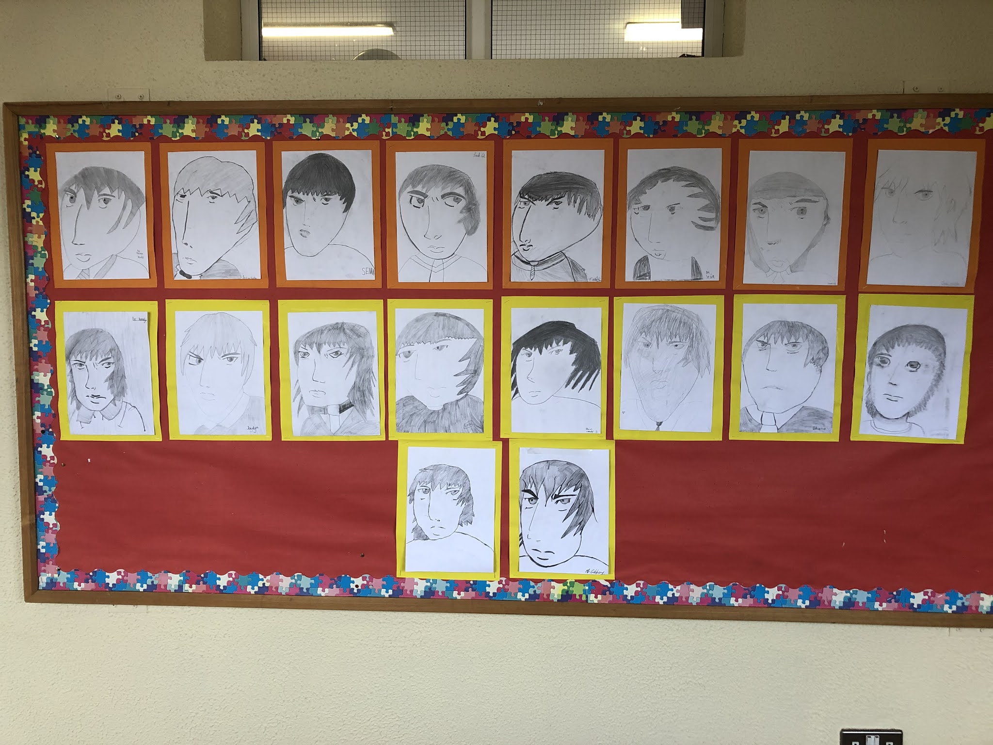 Kilrickle National School: Senior Room Art Work