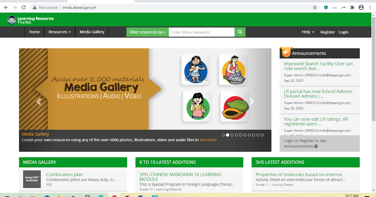 Steps in Creating Learning Resource Portal Account on LRMDS site | LDM ...