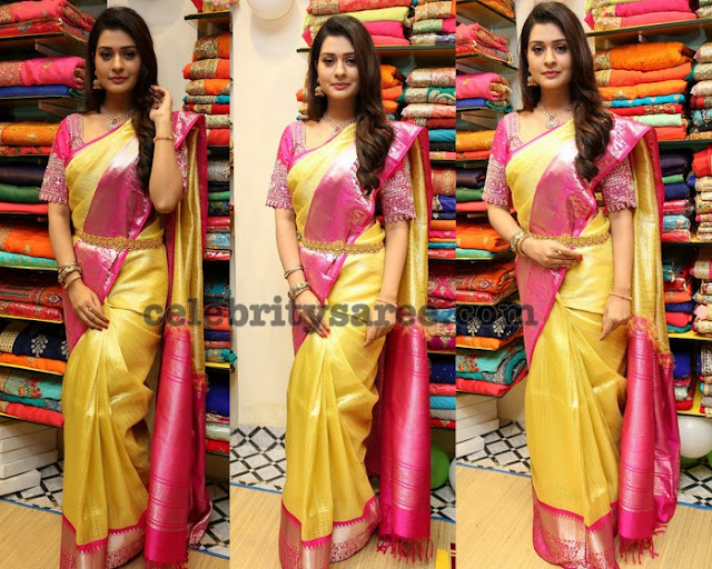 Payal Rajput Traditional Silk Saree - Saree Blouse Patterns