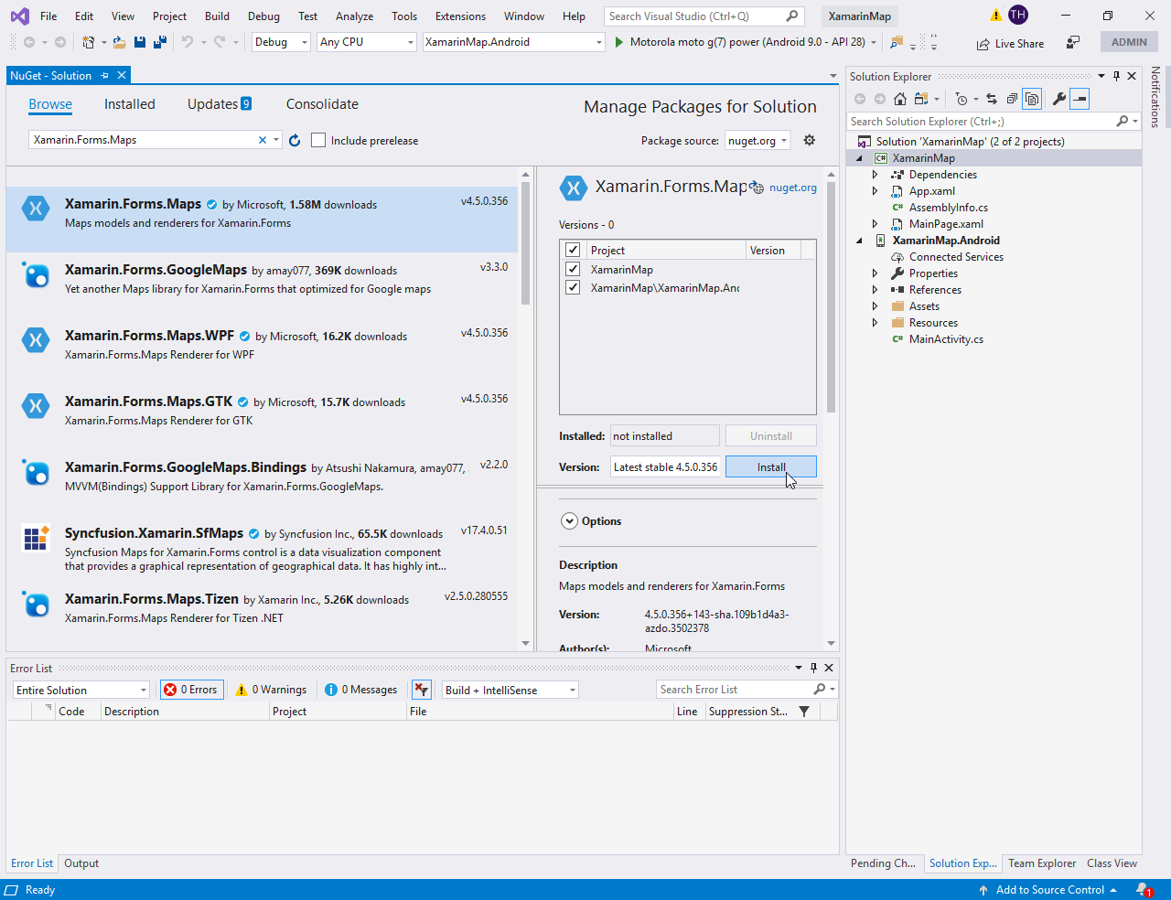 WPF Thoughts: Displaying maps with Xamarin Forms