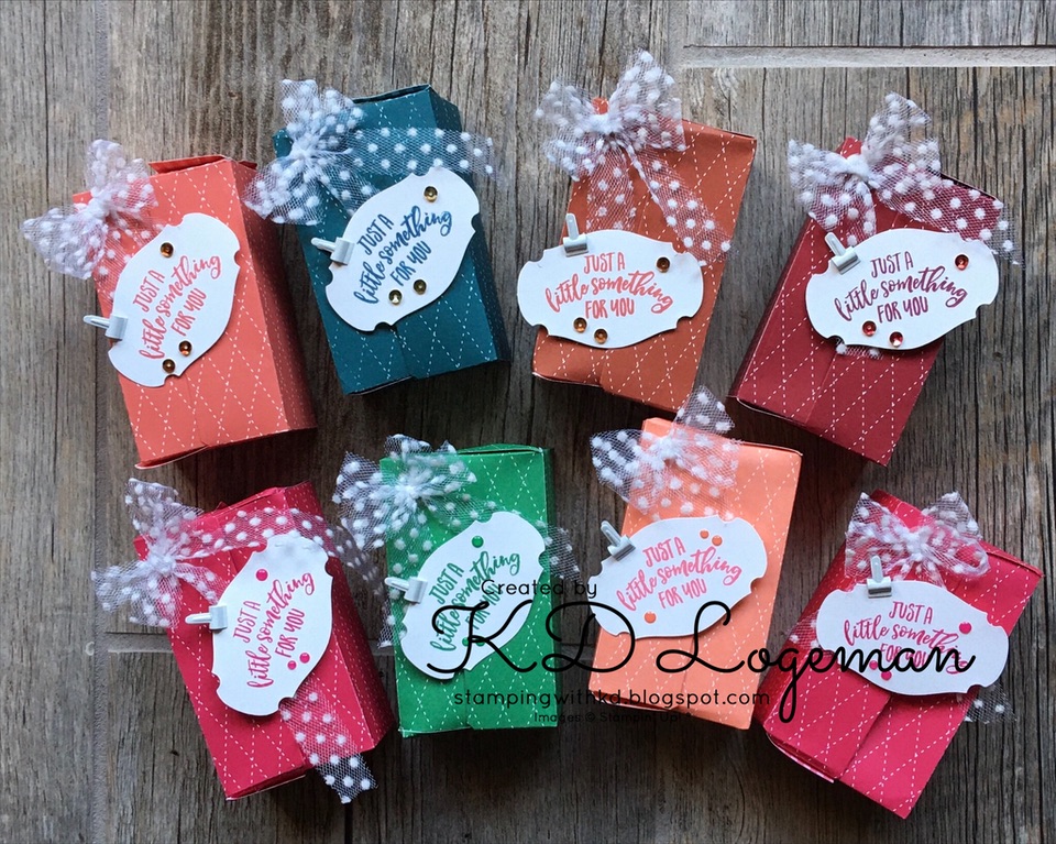 Treat Boxes Using Stampin Up Perfect Parcel Dies Stamping With Kd
