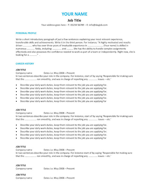 fully editable MS Word CVs docx pdf file - Avari Point