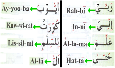 Learn Tajweed and Quraan Free: Example Of Step 8 Tashdeed