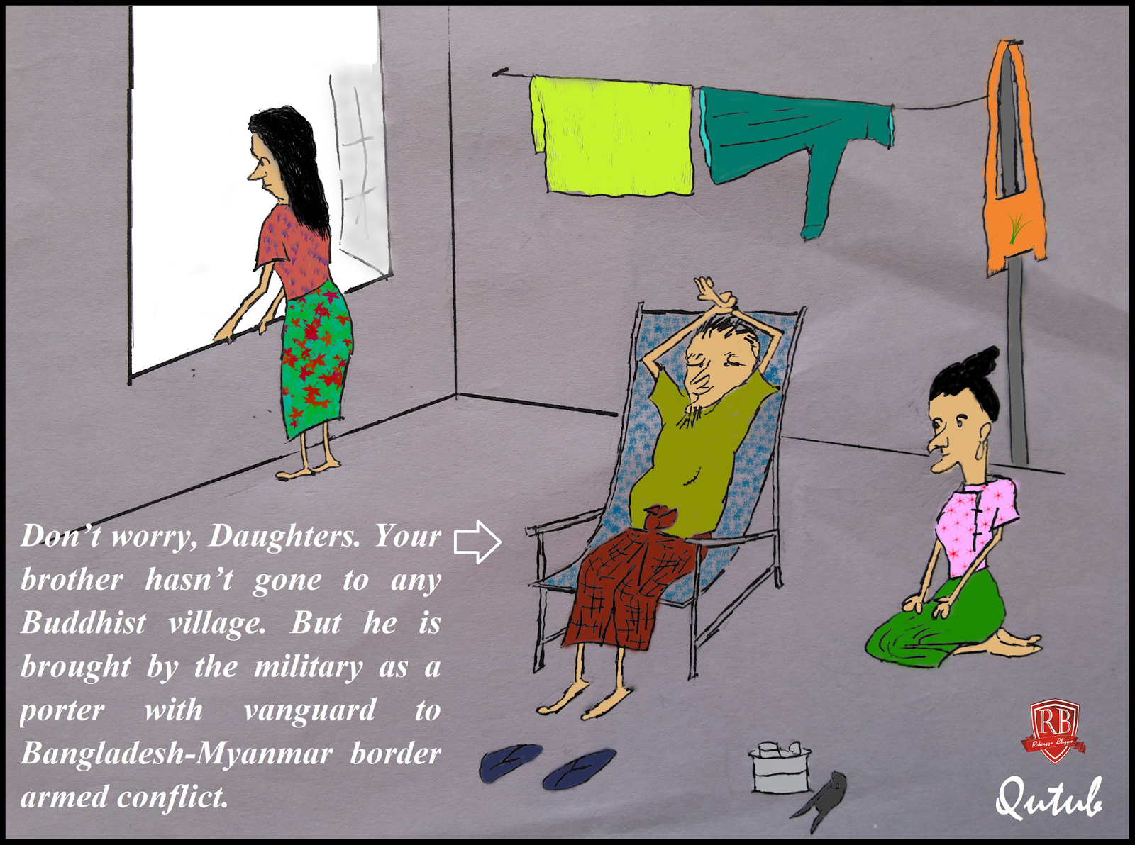 Rohingya Blogger: Life At Risk (RB Cartoon)