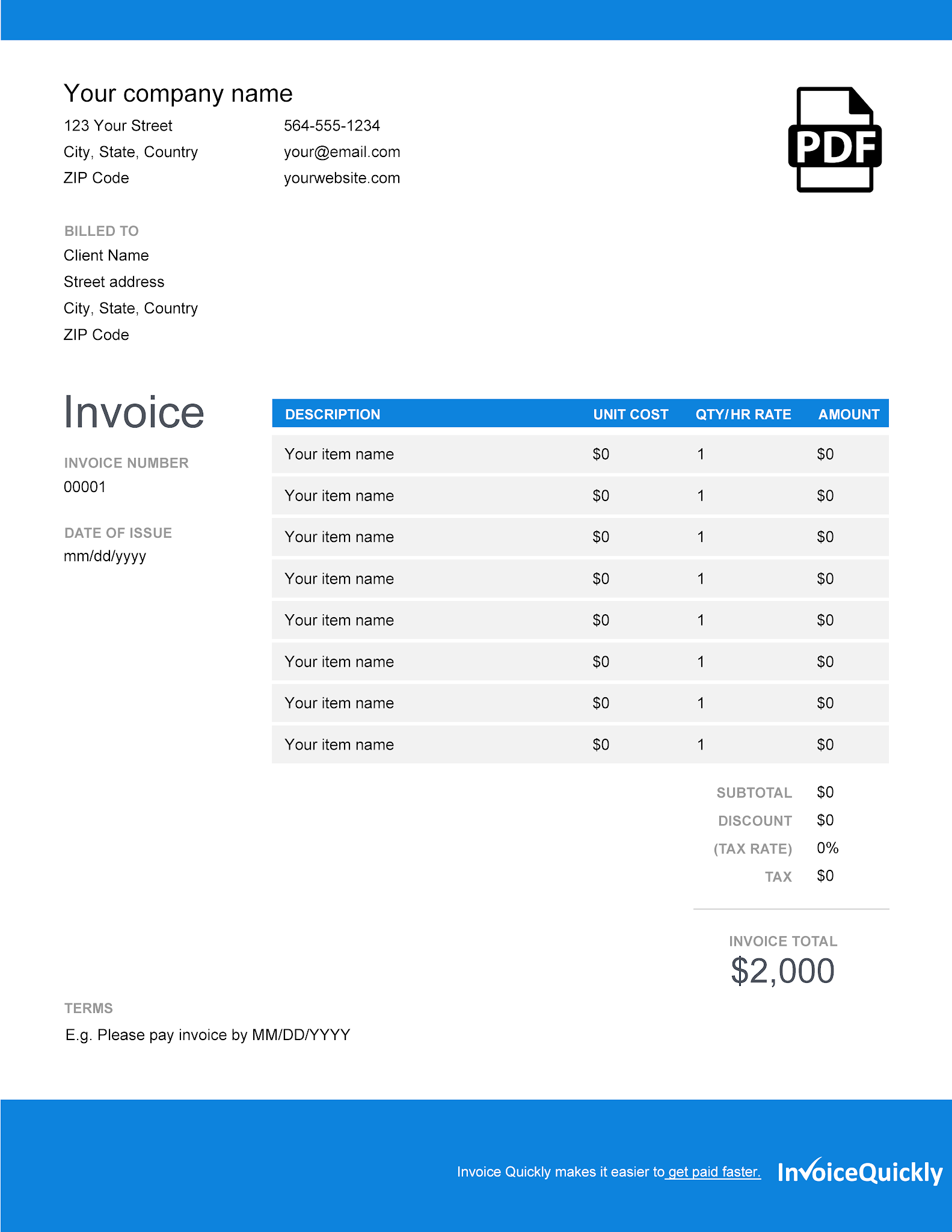 It Invoice - Invoice Template