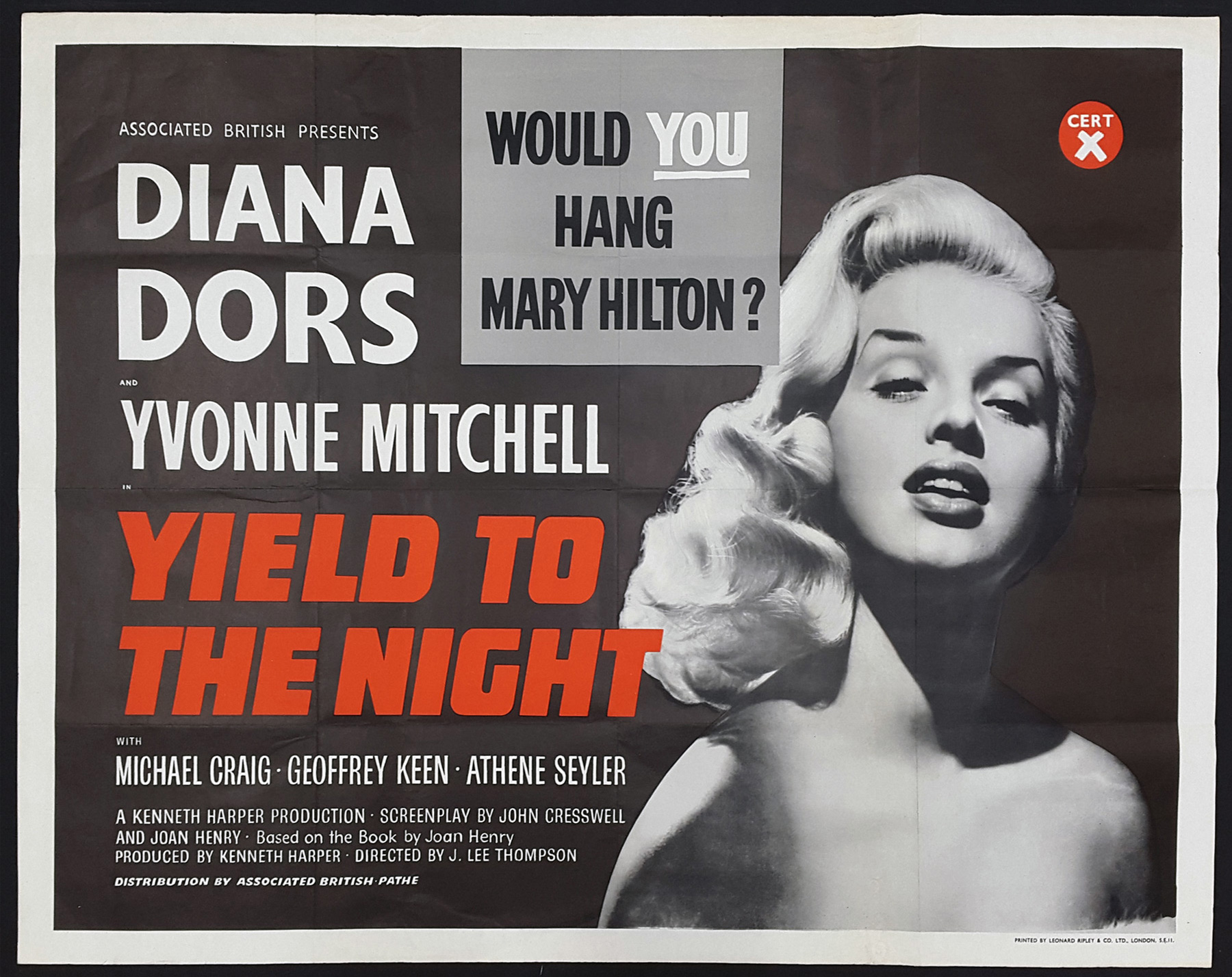 Classic Movie Ramblings: Yield to the Night (1956)