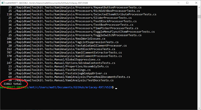Counting Lines of Code on Windows
