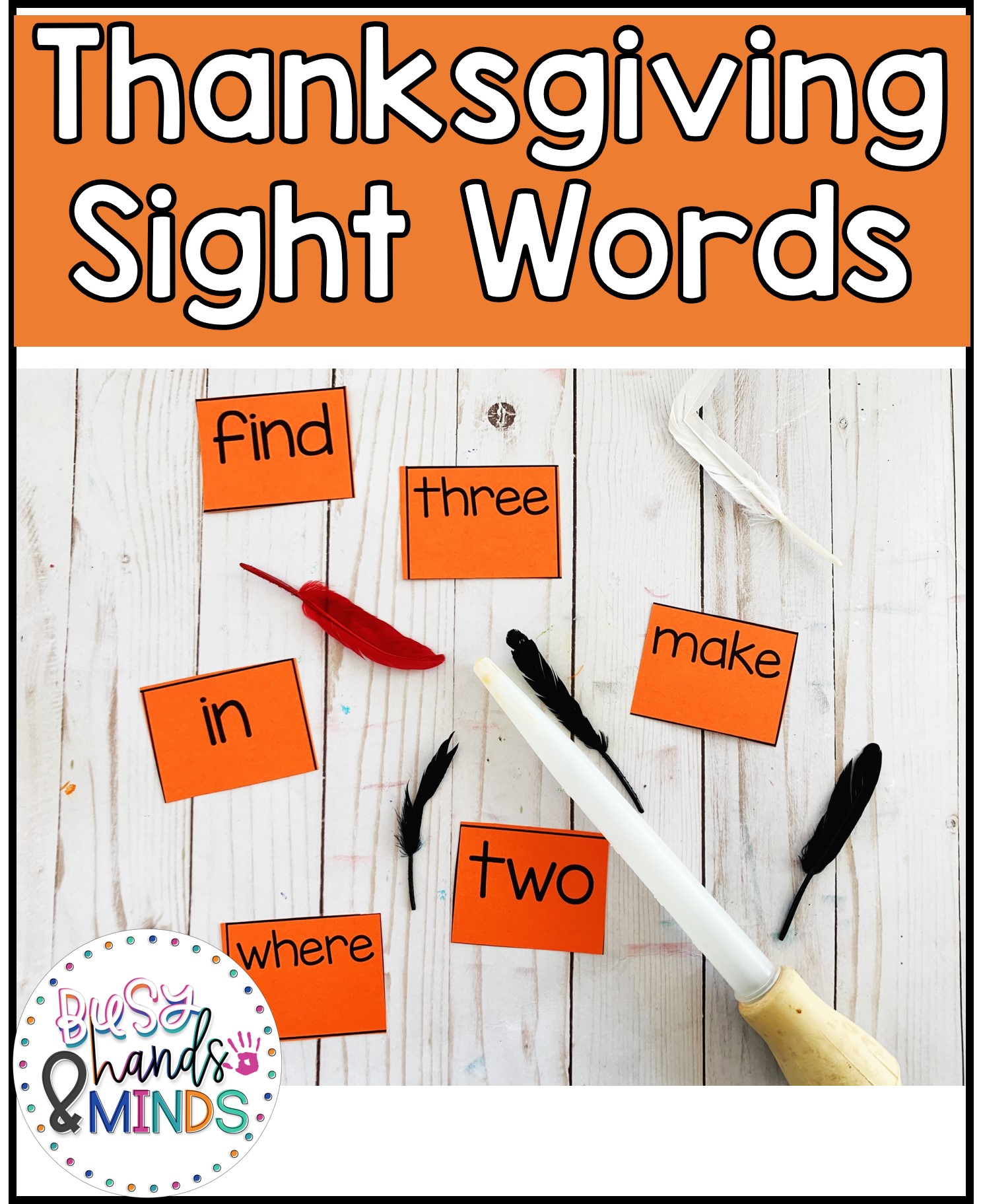 Thanksgiving Sight Word Games | Busy Hands and Minds