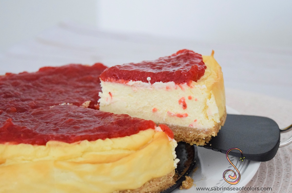 Cheesecake tradicional, receta sin azúcar - Sabrina´s Sea of Colors