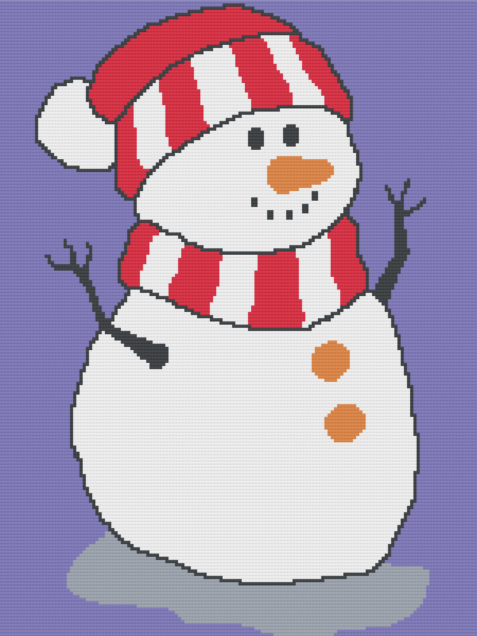 Grandma Duck Designs: Christmas in July Snowman Graphghan