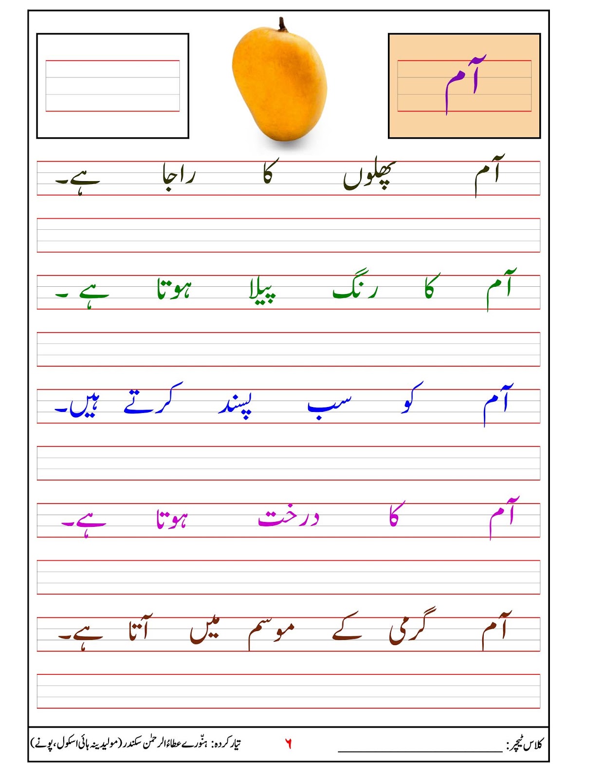 Municipal corporation urdu School No.55 Malegaon: URDU ACTIVITY 12