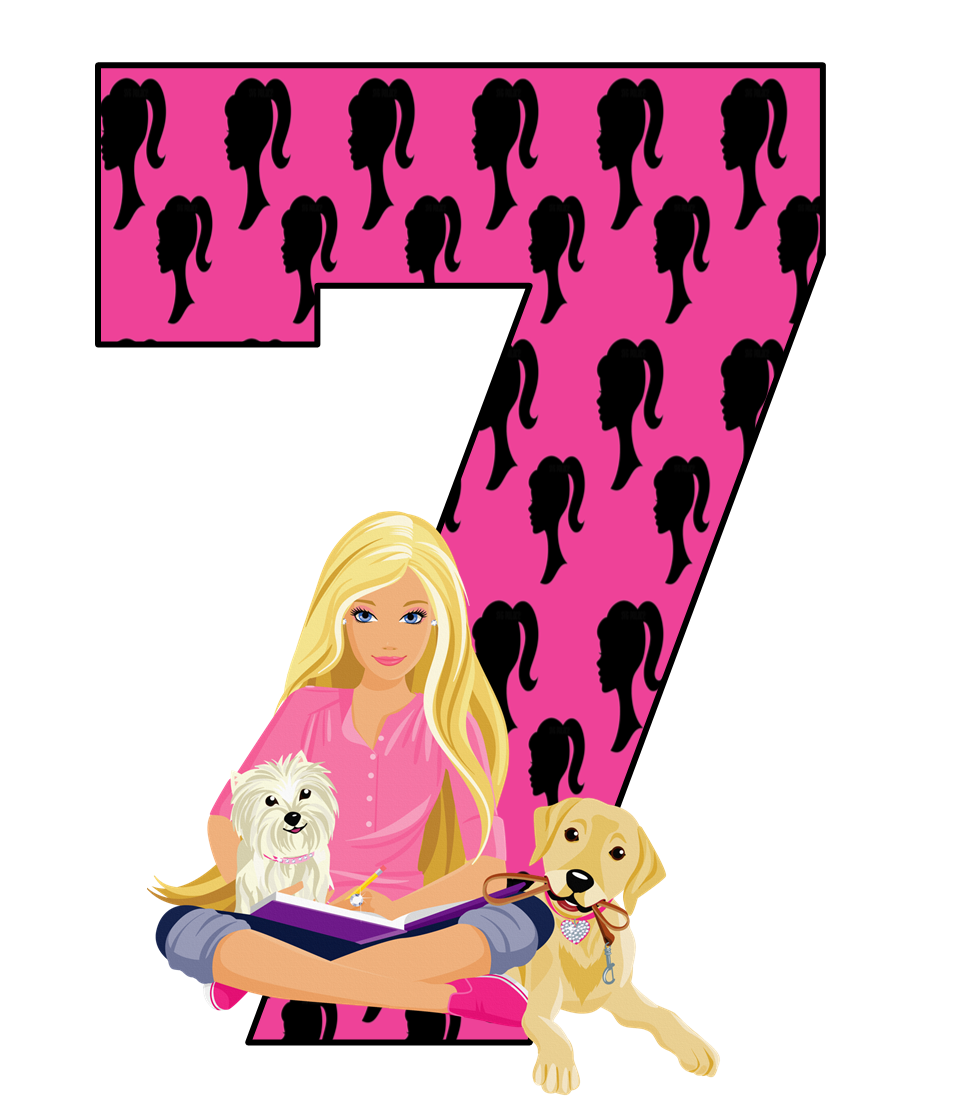 Kits imprimibles gratis : Números de Barbie