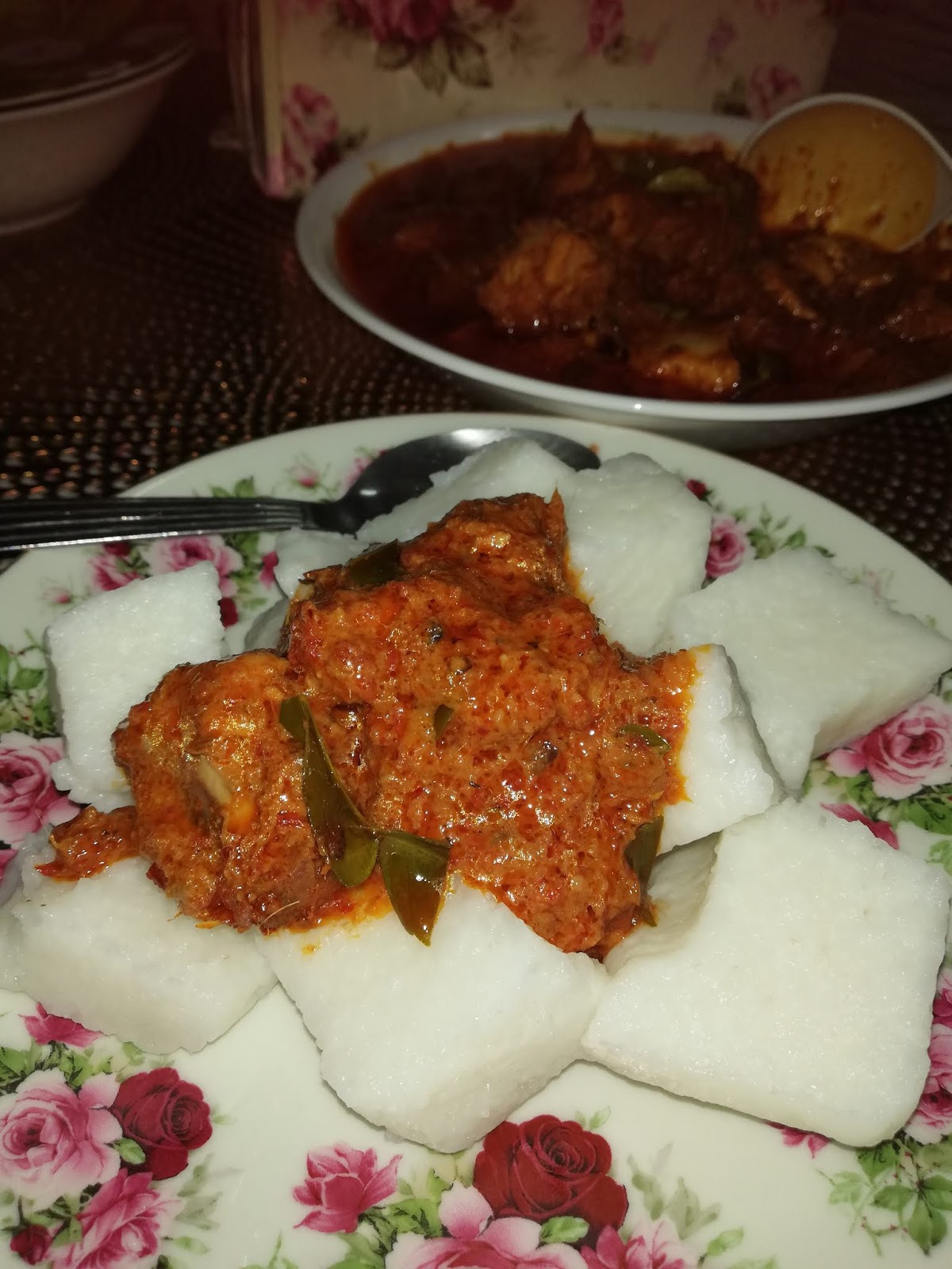 RESEPI SUMBANGAN JY 2008-2022: 1125. NASI IMPIT RENDANG AYAM BERKACANG