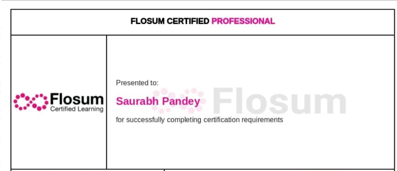 Flosum Certified Professional Exam Certification Process and Tips