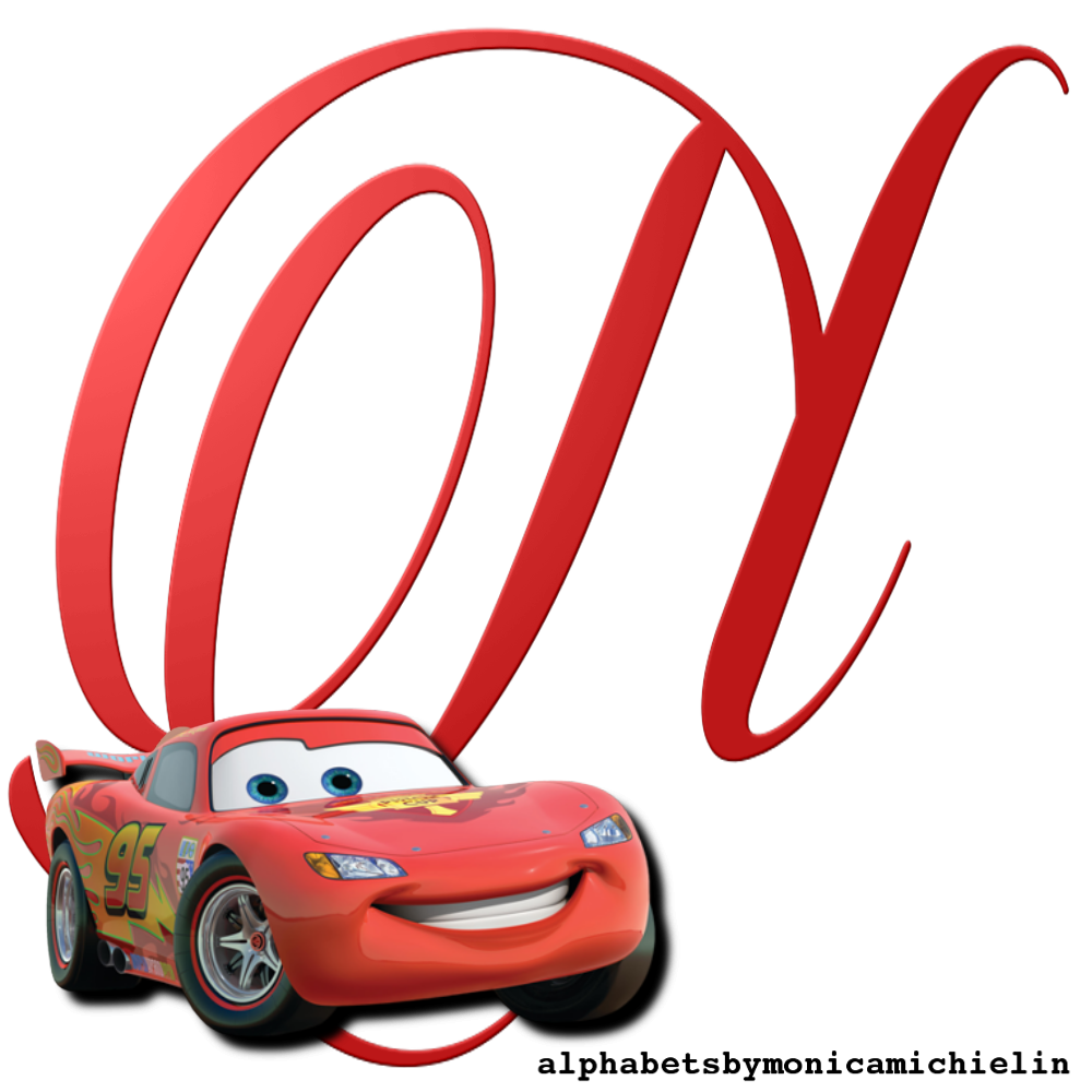 M. Michielin Alphabets: RED CARS DISNEY MCQUEEN ALPHABET PNG