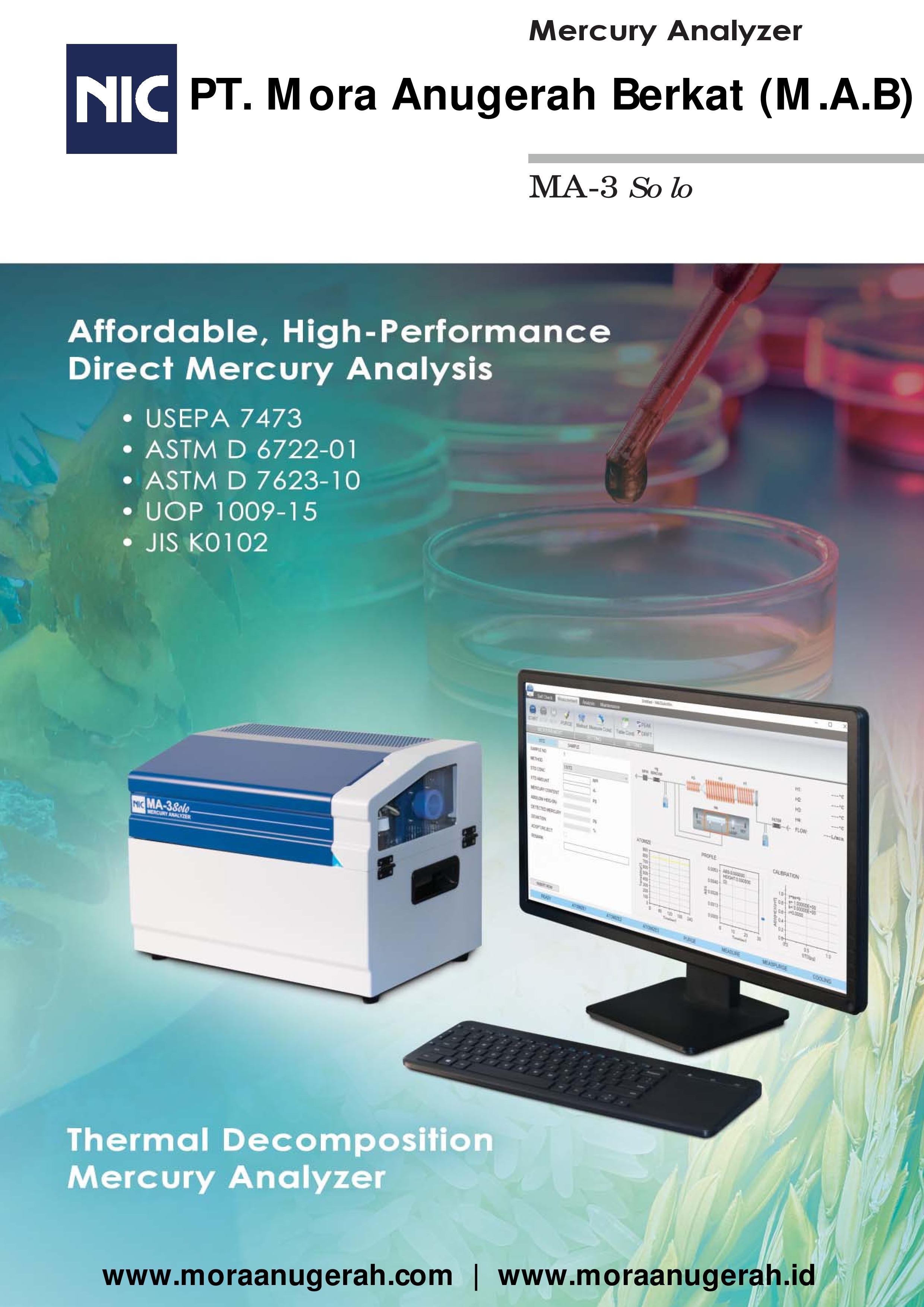 Mercury Analyzer [NIC] MA-3 Solo – Supplier Alat Laboratorium
