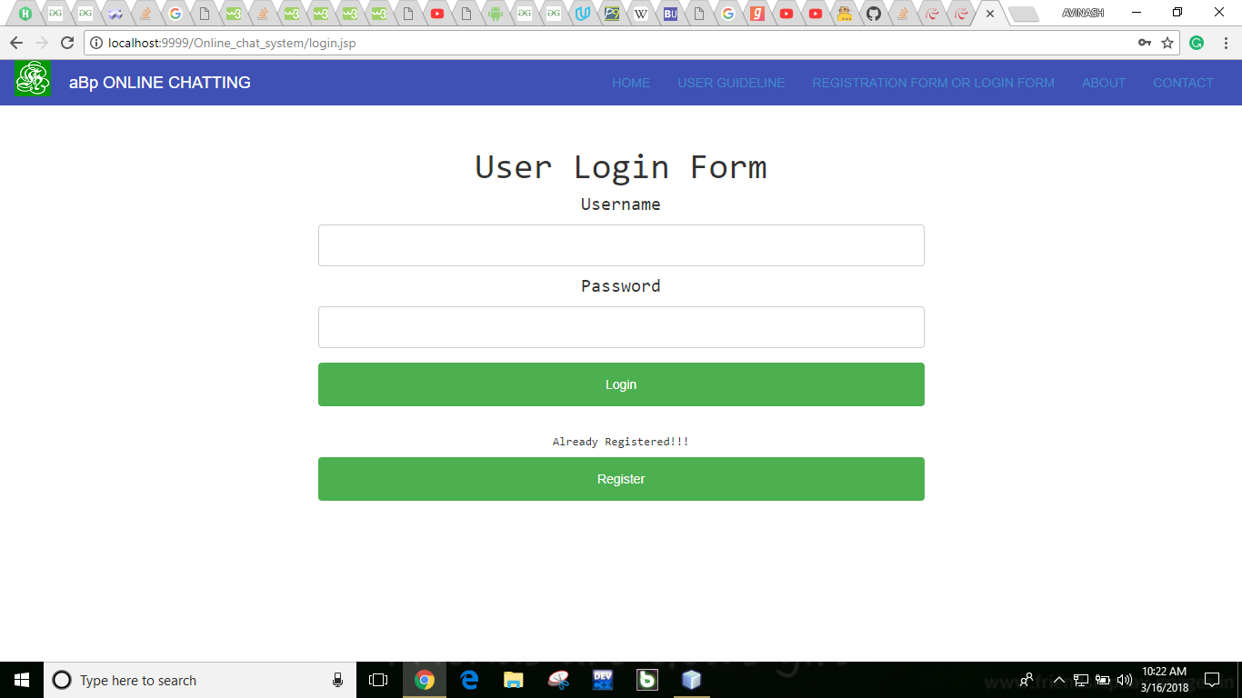ABP online chatting System Project