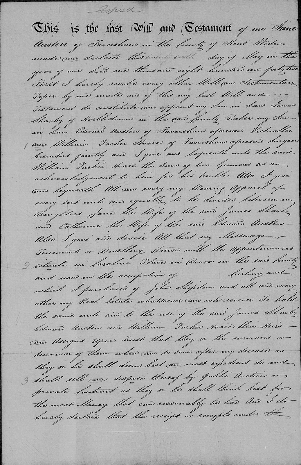 Genealogy's Star: Critically examining a Will -- Genealogical Viewpoint ...